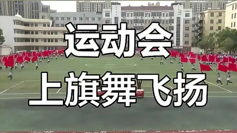 瑞昌中专运动会旗舞表演精彩呈现