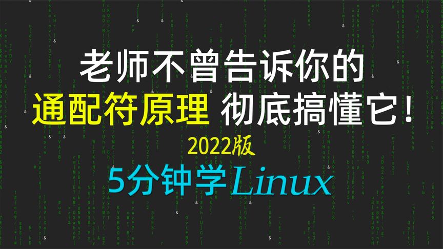 54-老师不曾告诉你的linux通配符原理,彻底搞懂它-2022linux入门