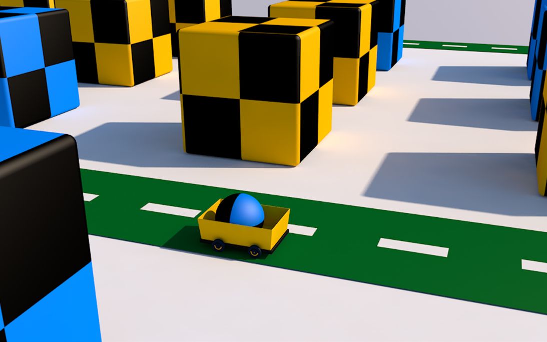 教程快照C4D物流车厂区智能小车路径规划以及动画制作优化思路