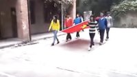 海洋学校 校运会 旗手正步练习