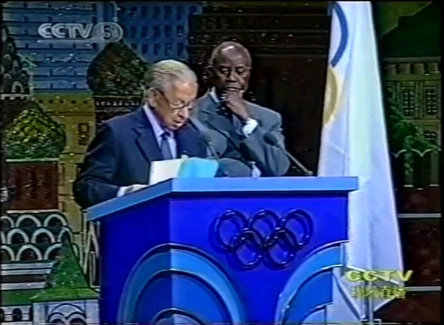 2001年7月13日央视5套直播申奥投票的时刻