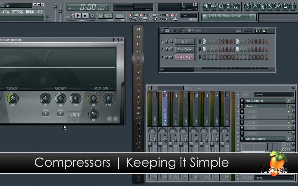 FL Studio Compressors & Compression by Guru (混音教程:压缩器、侧...