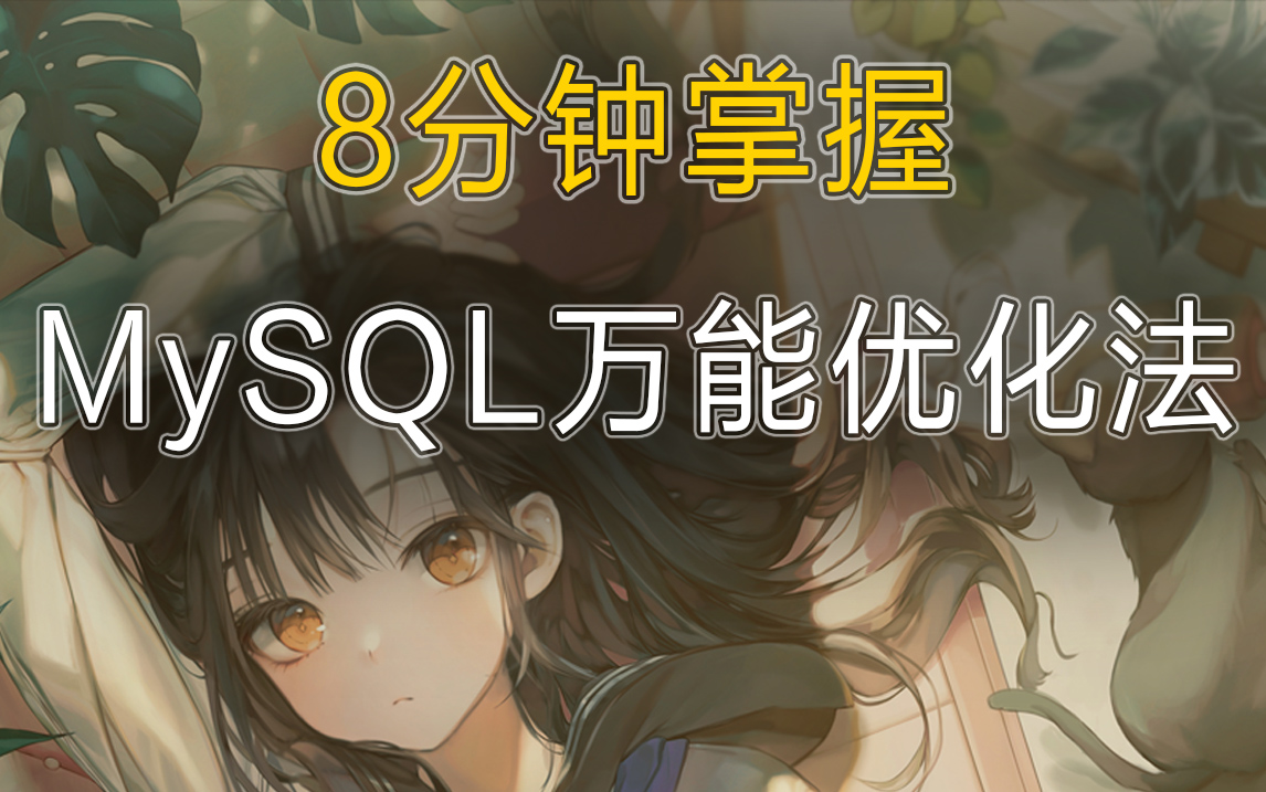 【MySQL】8分钟掌握MySQL万能优化法