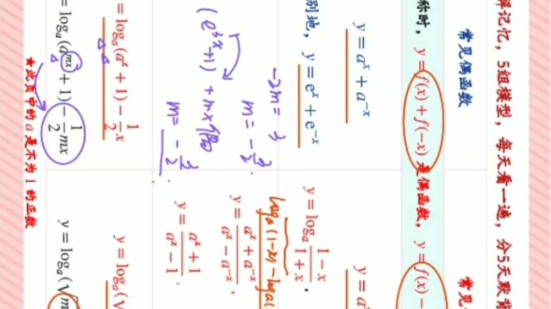 识别奇偶函数,奇函数快速求法大招技巧。♥正余弦定理大招。