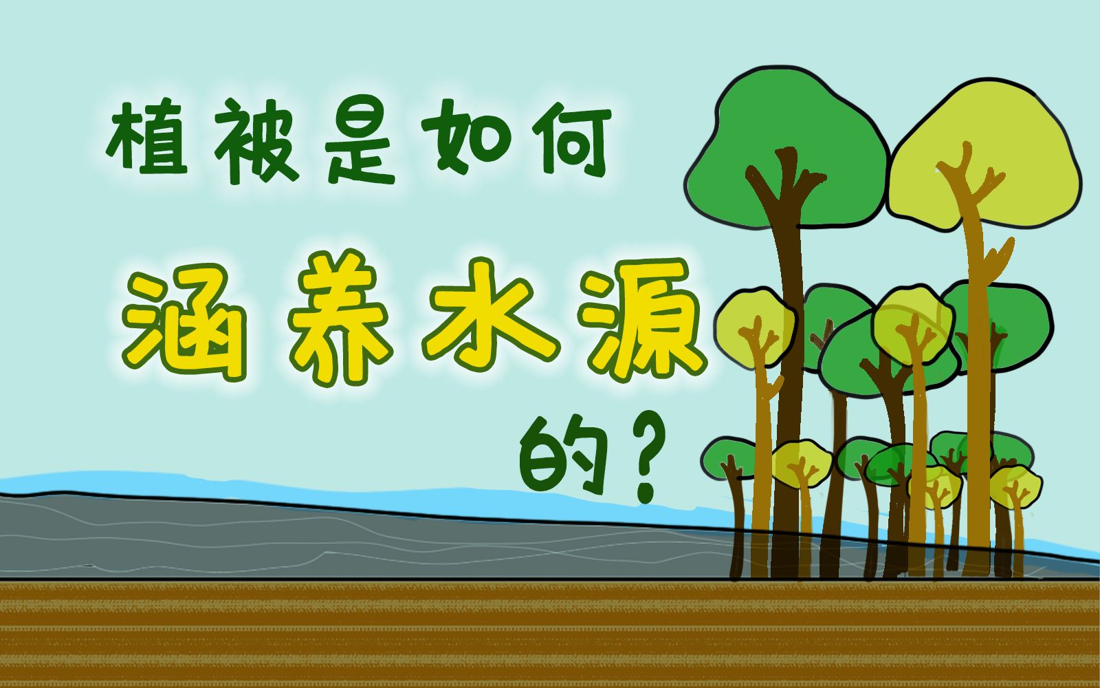 植物到底是如何涵养水源的?详细分析整个过程【羊羊地理|手绘动画45】