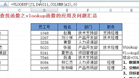 查找与用用函数之VLOOKUP函数