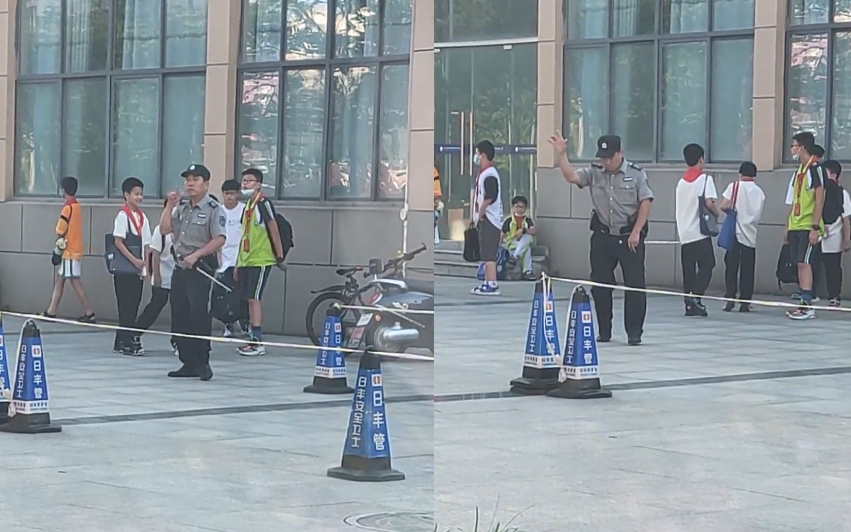 学生放假在即,保安大叔跳舞动作行云流水,网友:夜场老王子