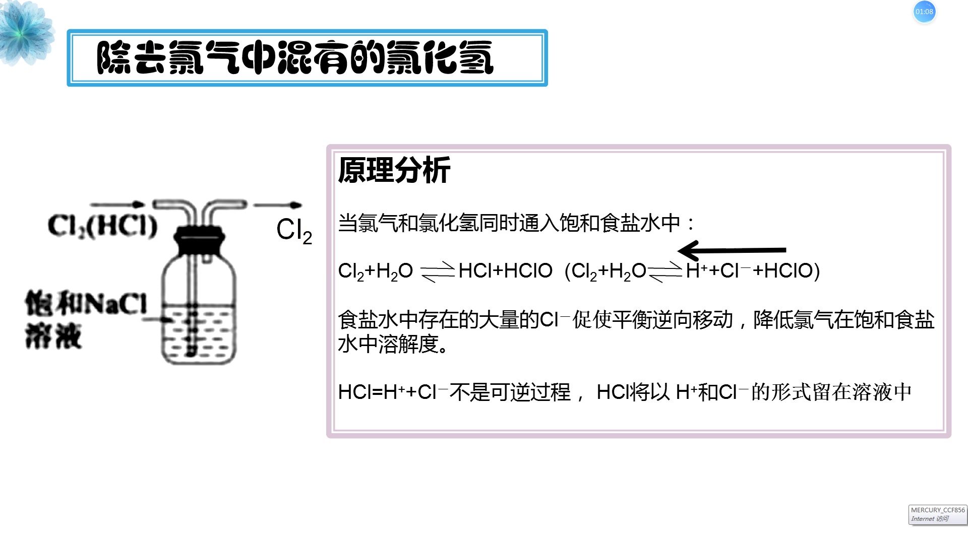 化学微课—饱和食盐水的两个应用
