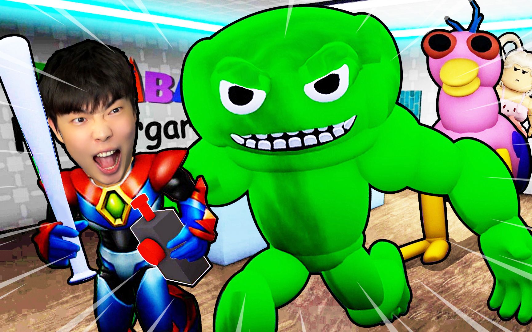 Roblox班班幼稚园 坐了电梯后的结局不一样啦!酱波脚洗登场!