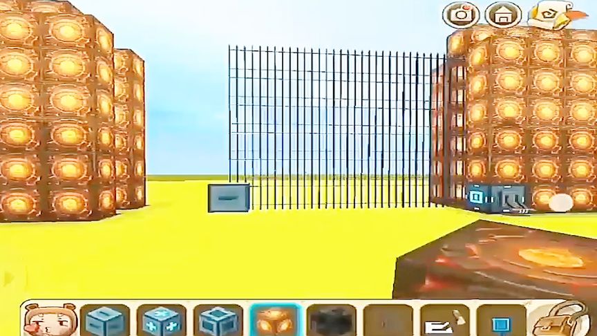 迷你世界：教你制作一扇炫酷学校大门，太简单了！