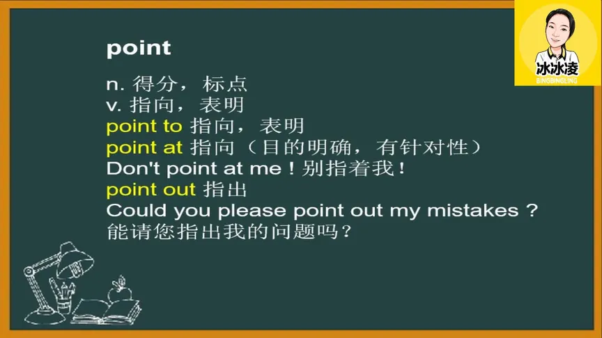 中考英语必考词汇辨析--与 point 相关的短语