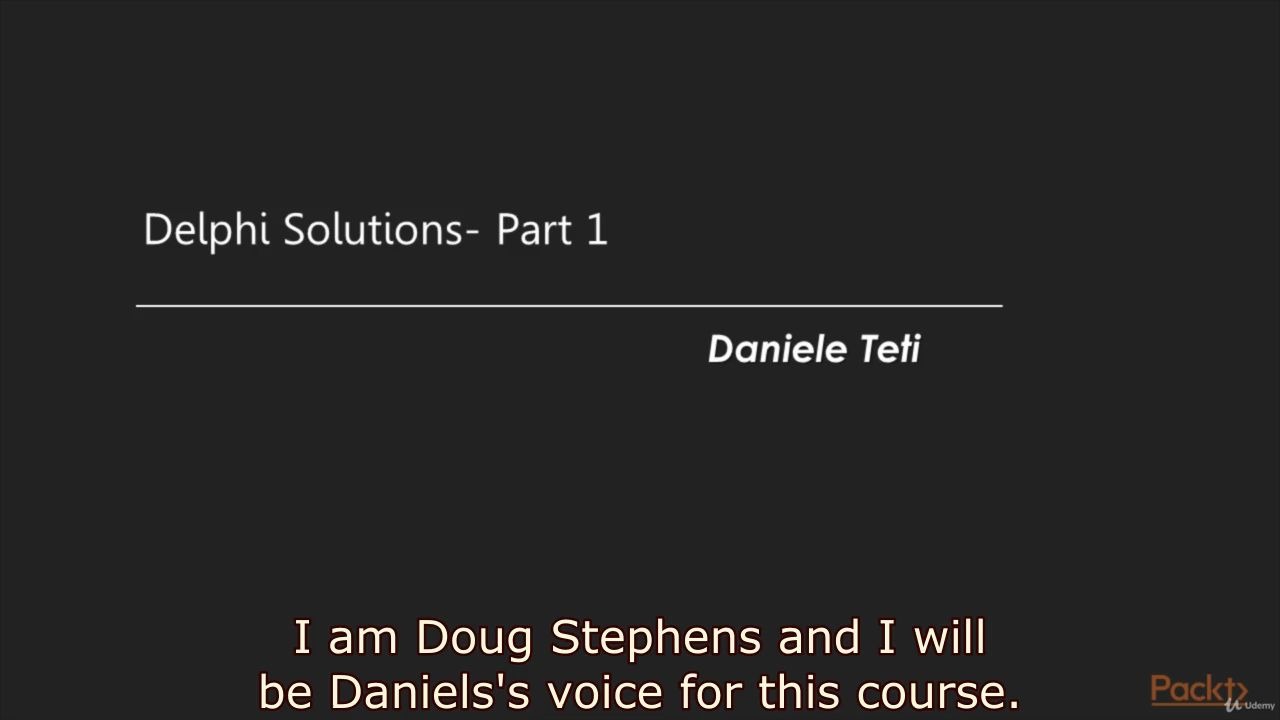 Delphi Solutions - Part 1(万一老师提供英文字幕)