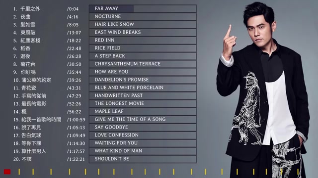 周杰伦最经典的20首歌合集