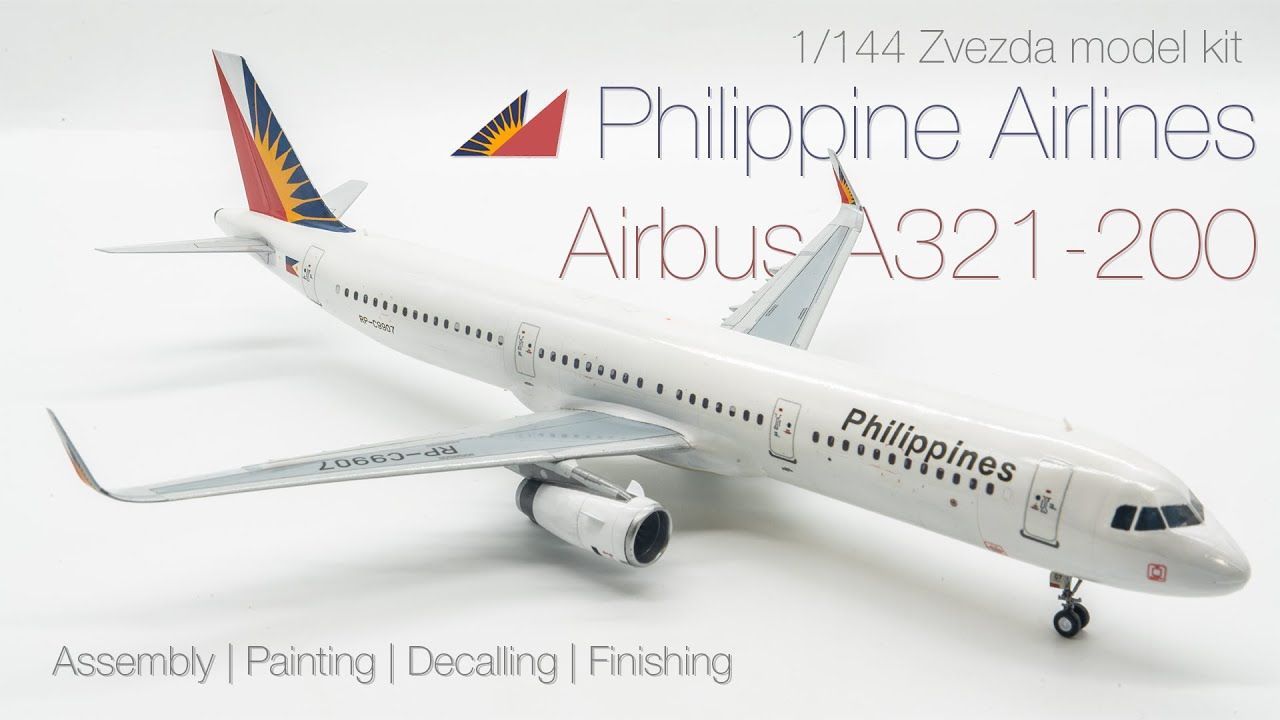 ❤红星 1/144 空客A321ceo"菲律宾航空"客机模型完整制作过程