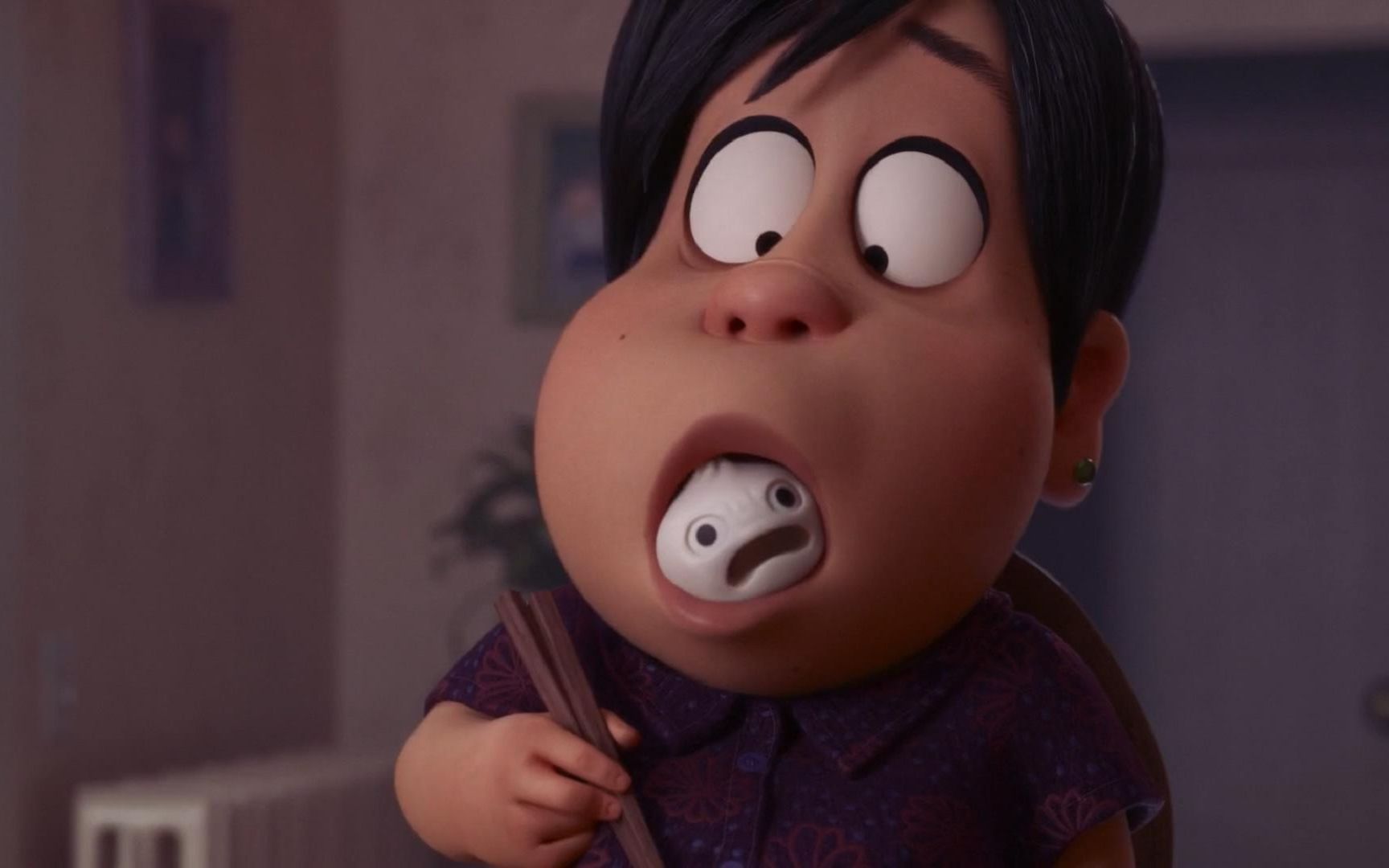 大妈正吃着包子,没想到包子竟然活了,奥斯卡最佳动画短片!