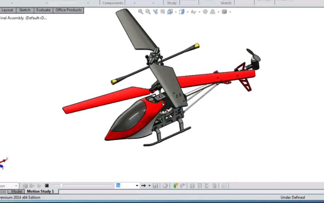 solidworks直升机模型设计