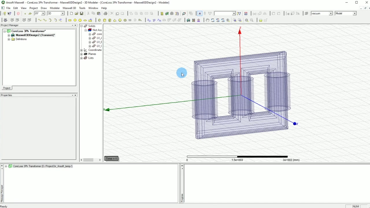 ansys maxwell 三相变压器铁芯损耗案例