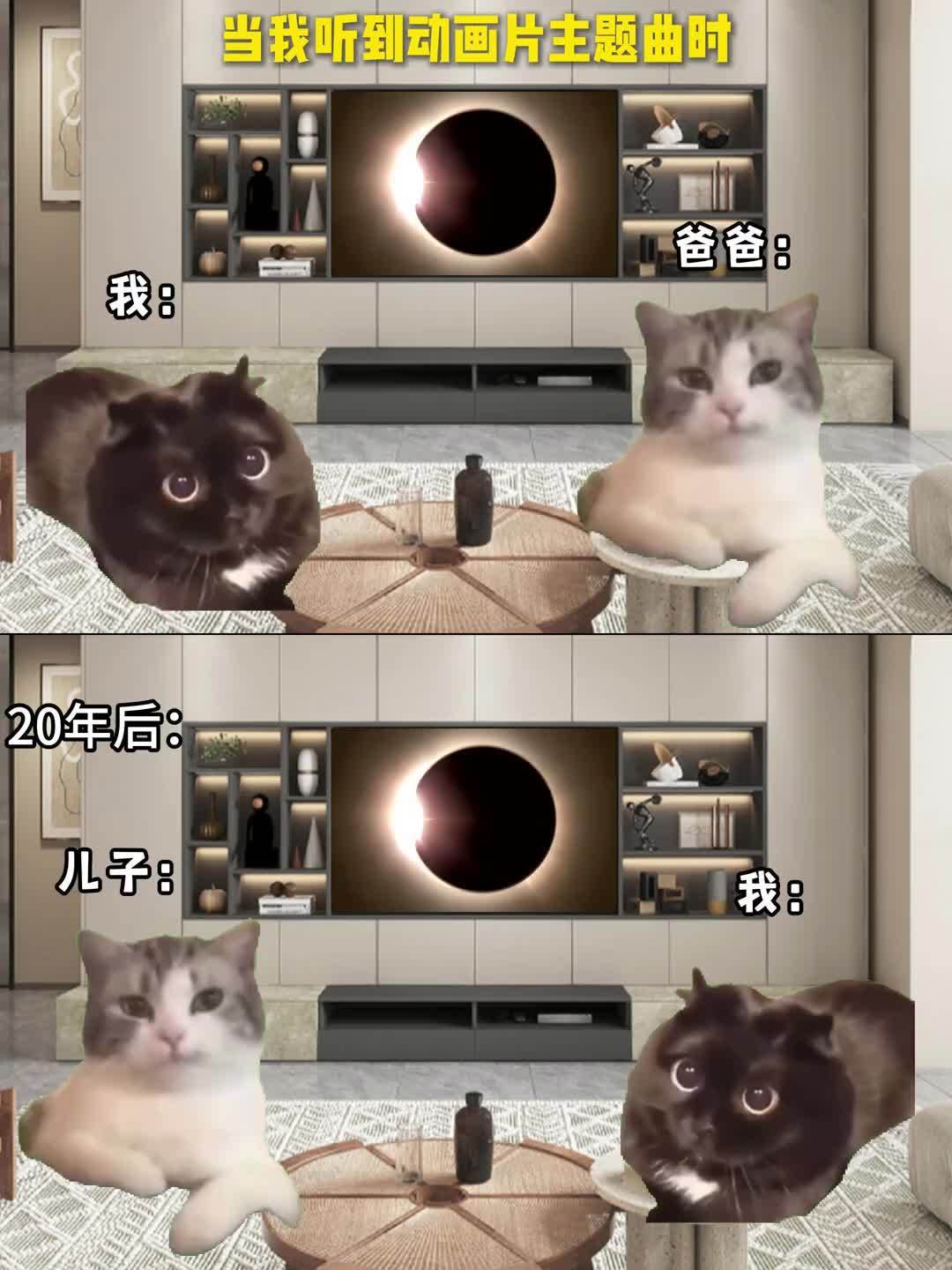 当我听到动画片主题曲时