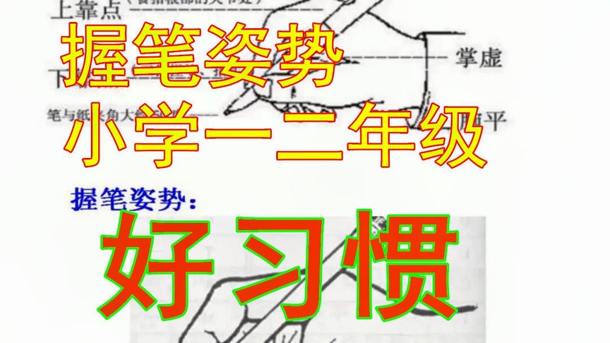 握笔姿势,小学执笔姿势纠正,头正身微倾