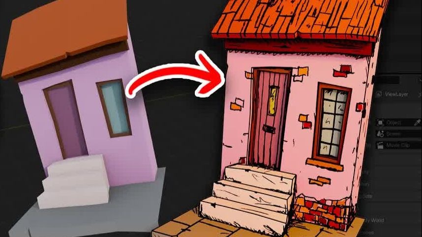 Blender蜡笔工具在3D物体上绘图的快速入门教程