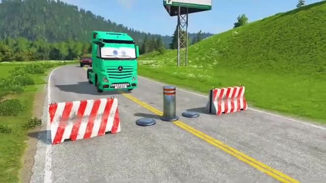 #小汽车 #大卡车 #车祸模拟器 #儿童动画