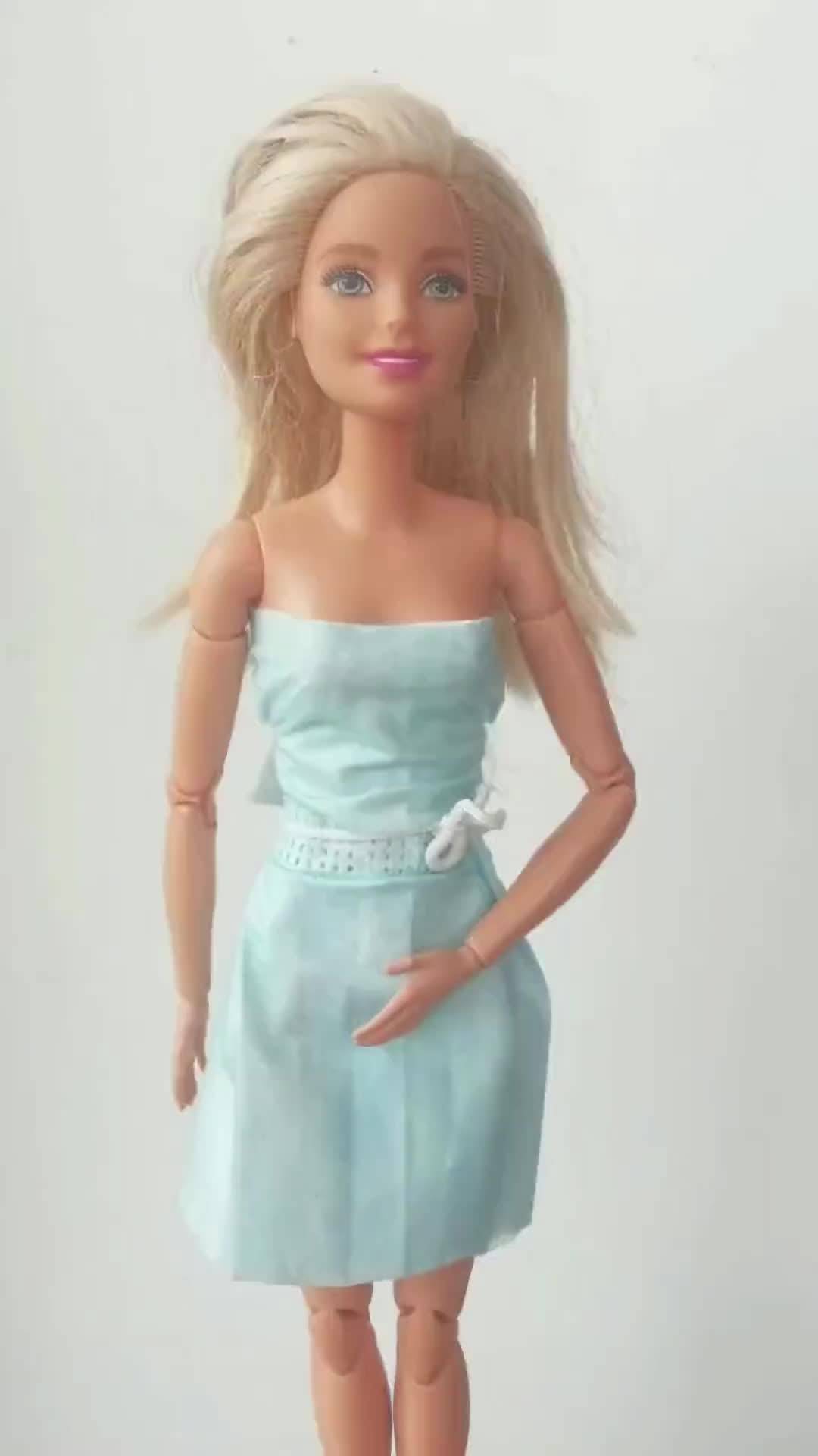 用过的口罩不要扔,给芭比娃娃做裙子套装