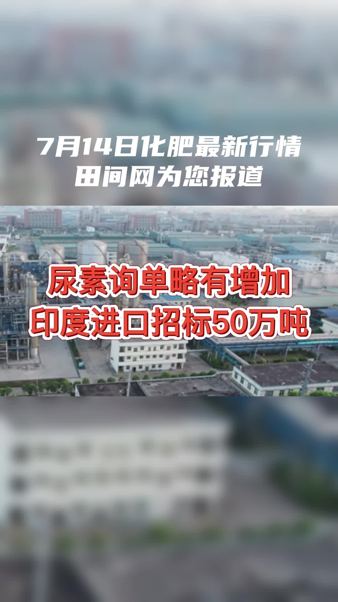 尿素询单略有增加,印度进口招标50万吨!#农业 #农资 #肥料 #化肥 #...