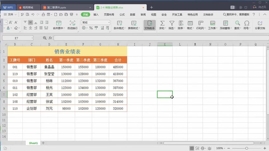 WPS中Excel数据表中如何应用表格样式和单元格样式,经常用到哦!