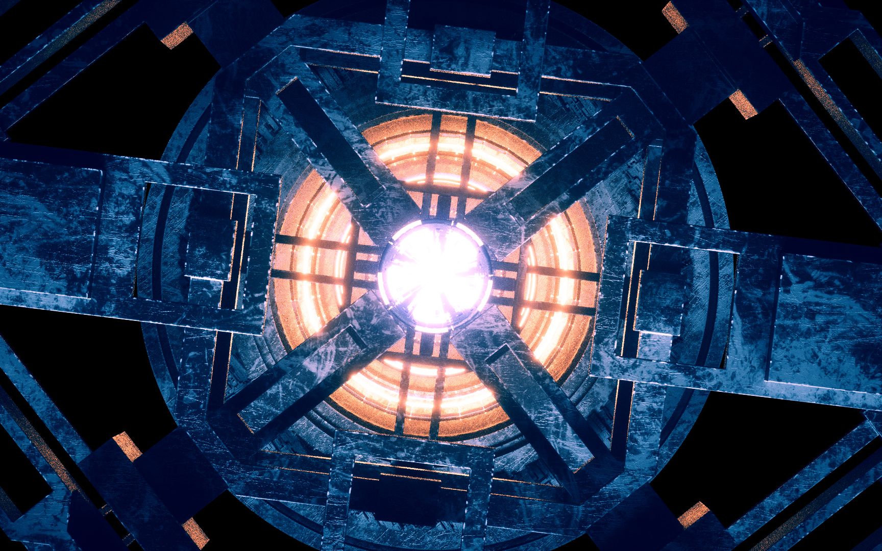 C4D工程模板:科技金属概念机器启动动画工程GC202009121631成品...