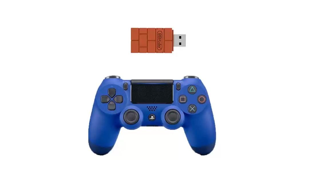 PS4手柄连Switch的步骤(八位堂无线接收器12小砖块)