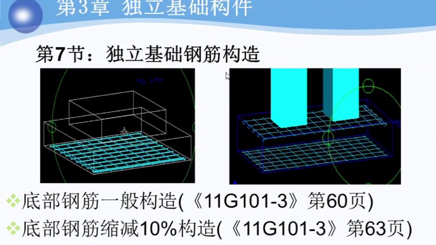3-7 独立基础钢筋构造