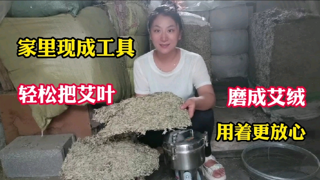总担心买的艾制品不纯 教你一招在家用这个工具轻松把艾叶磨成艾绒