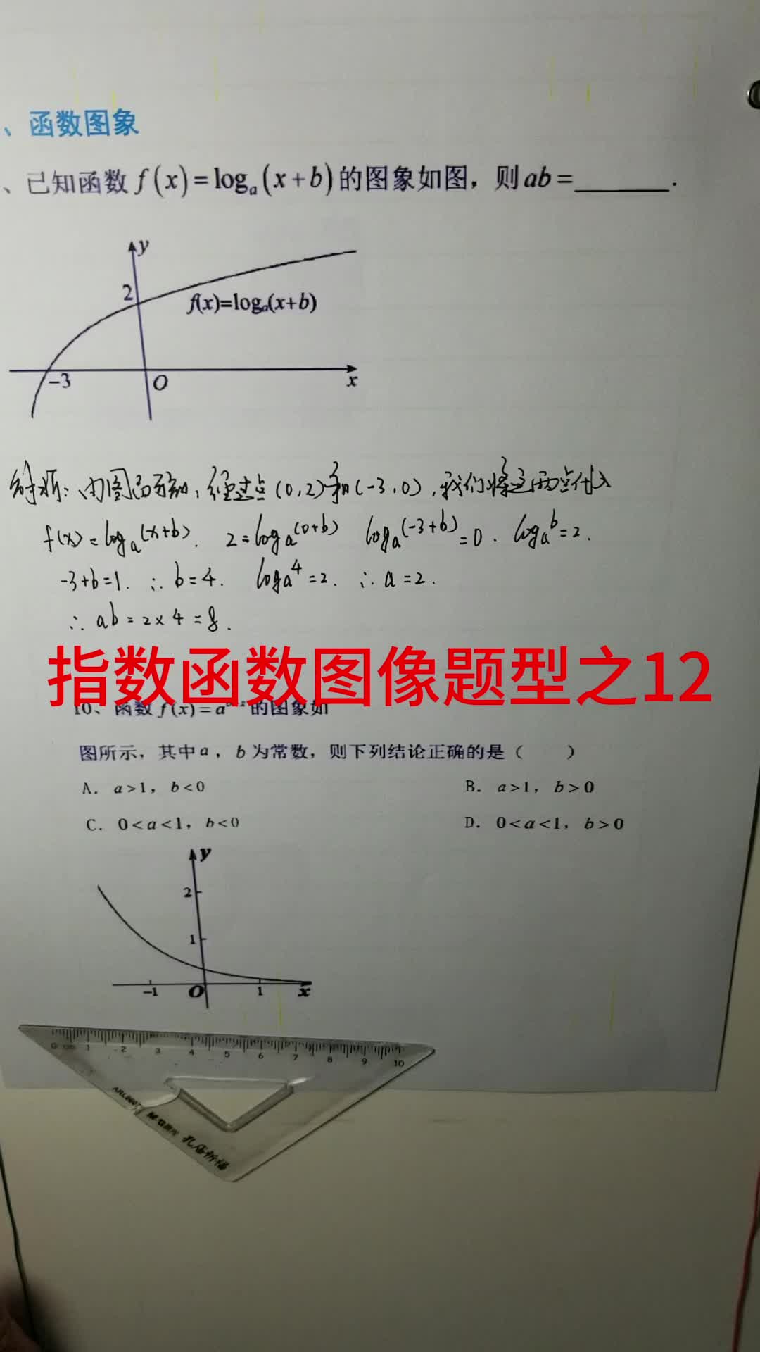 指数函数图像题型之12
