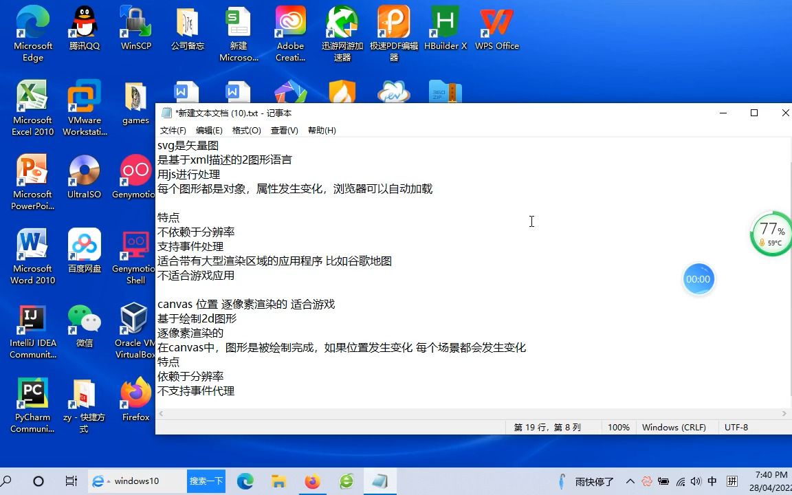 html5中canvas和svg的区别