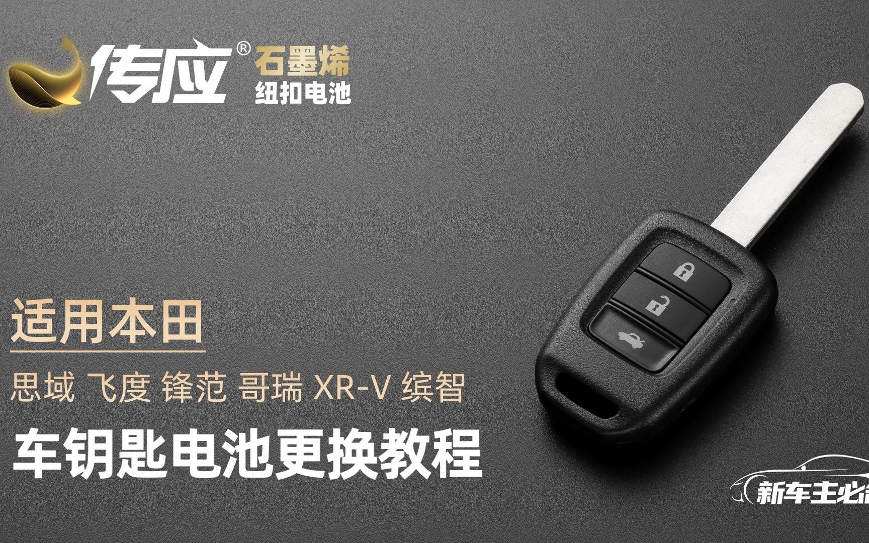 本田XR-V车钥匙电池更换教程,一学一个不吱声,再也不用去4S店花冤枉...