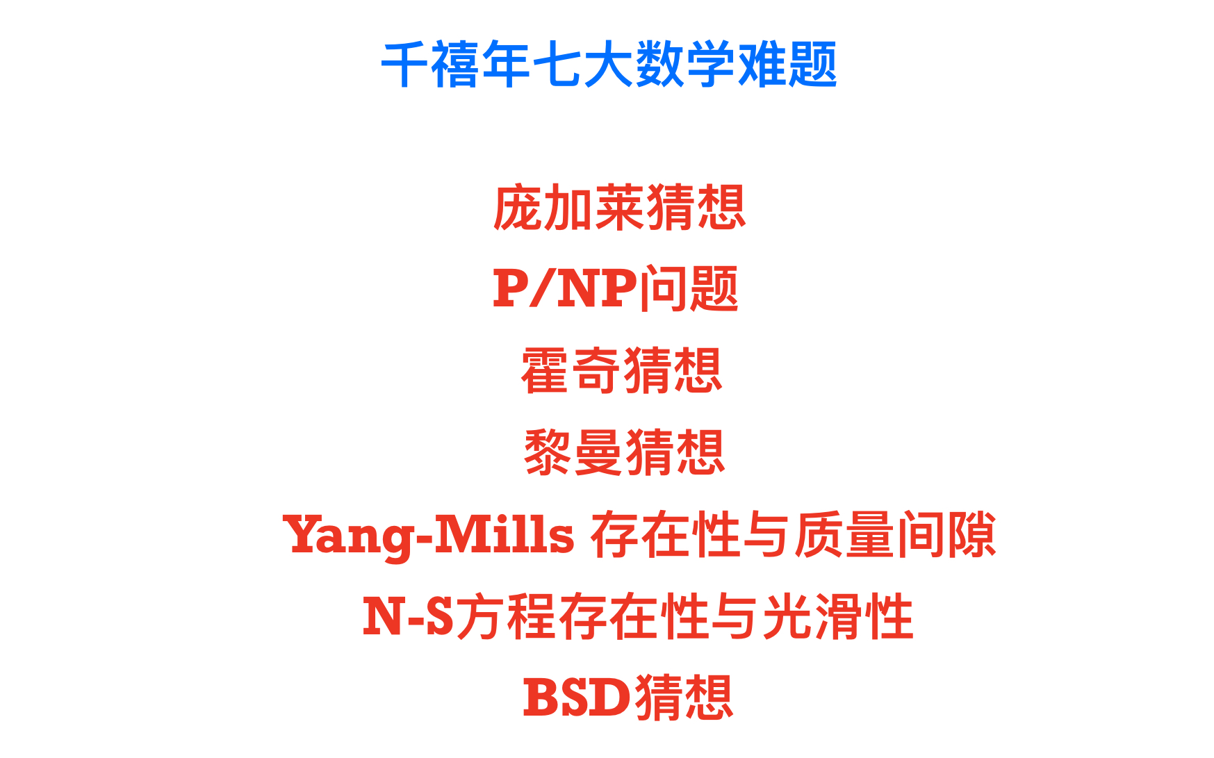 【Proof-Trivial】千禧年七大数学难题