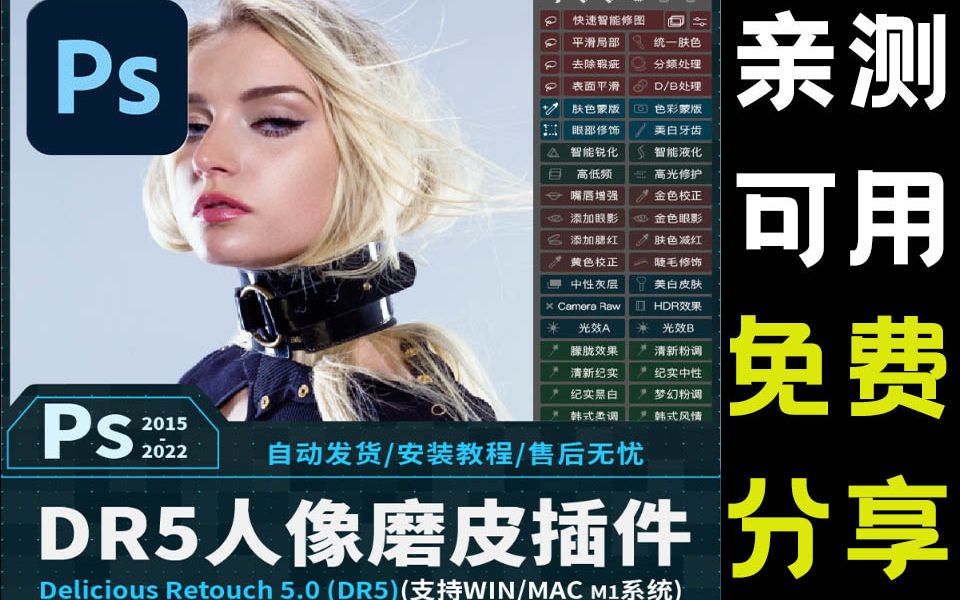 ...全新DR5汉化加强高级版+白金版+集合版,轻松实现大师级磨皮,支持...