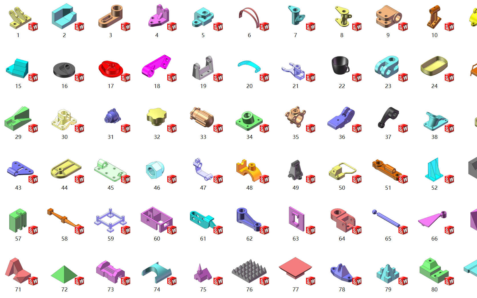 [精华级讲解+持续更新]-SolidWorks简易建模练习100例-SWEDU
