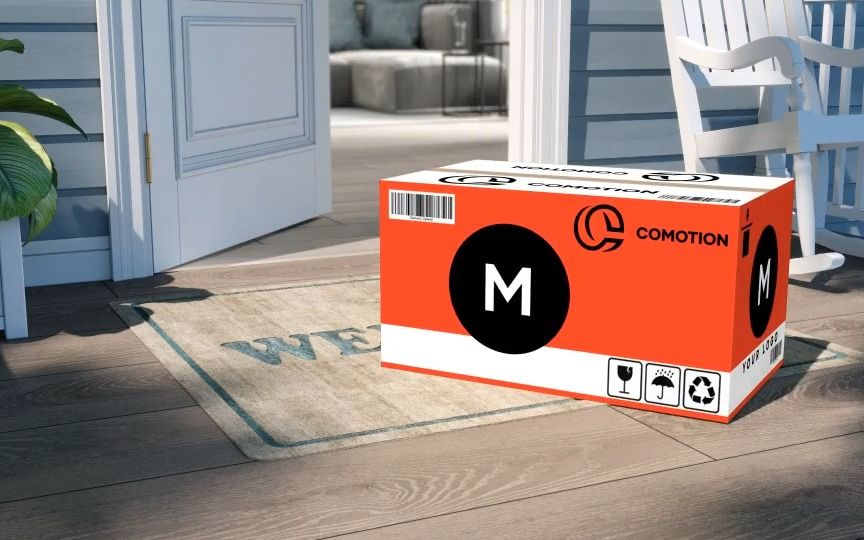 3D动画快递送货箱AE模板