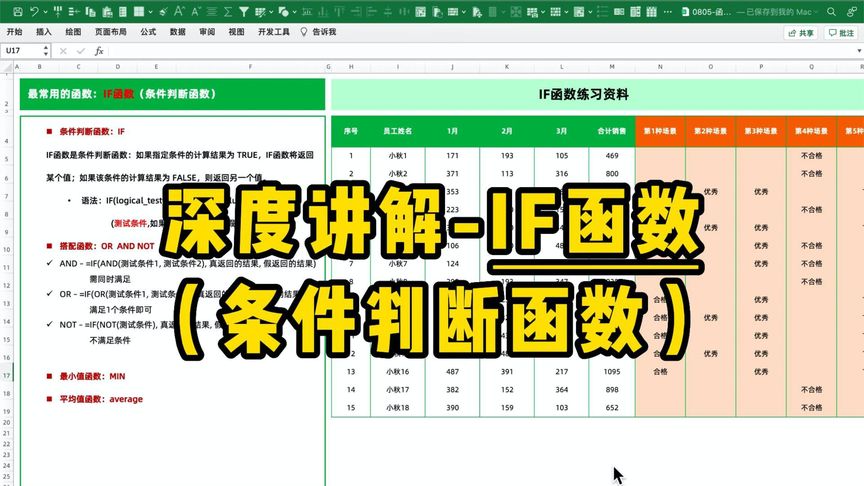 Excel函数|深度讲解IF函数(条件判断函数)