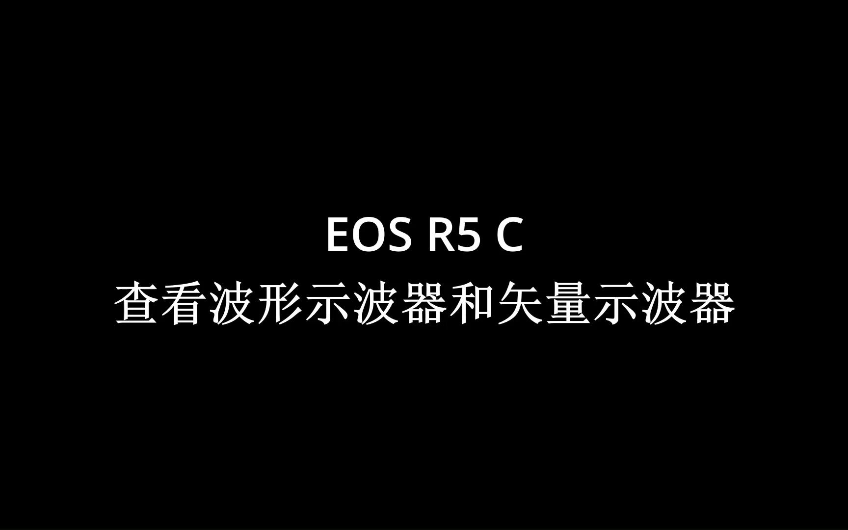 EOS R5 C 查看波形示波器和矢量示波器