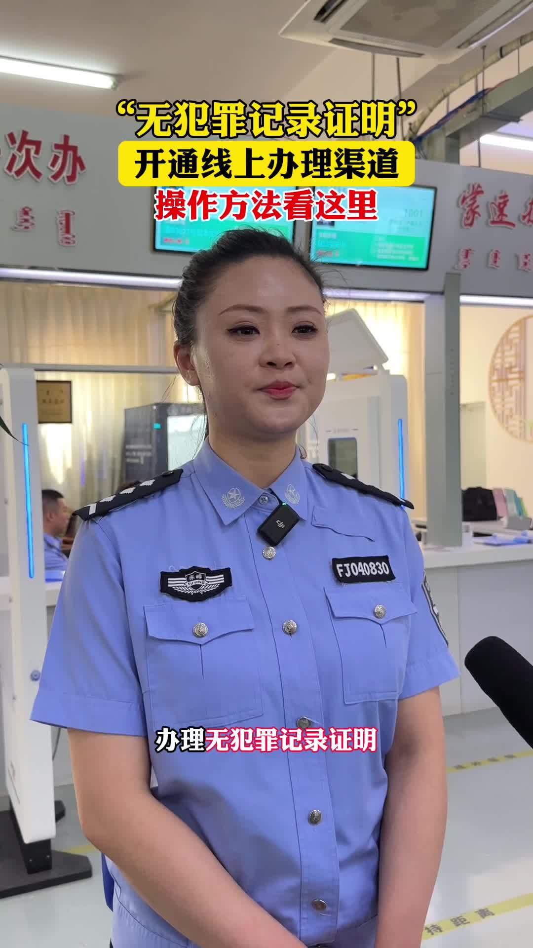 无犯罪记录证明"开通线上办理渠道操作方法看这里