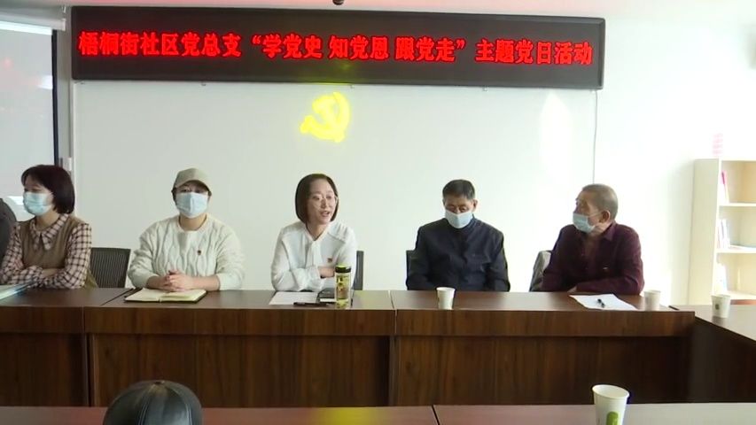 学党史、知党恩、跟党走—梧桐街社区开展主题党日活动