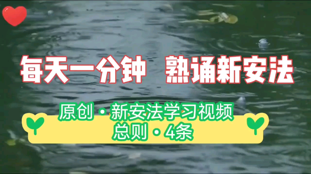 原创•新安法学习视频•总则4条