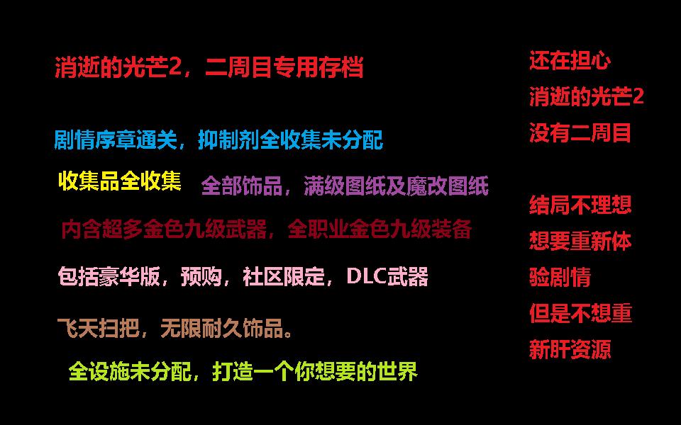 ...光芒2】二周目序章全收集存档 助你轻松打造一个你想要的世界_演示