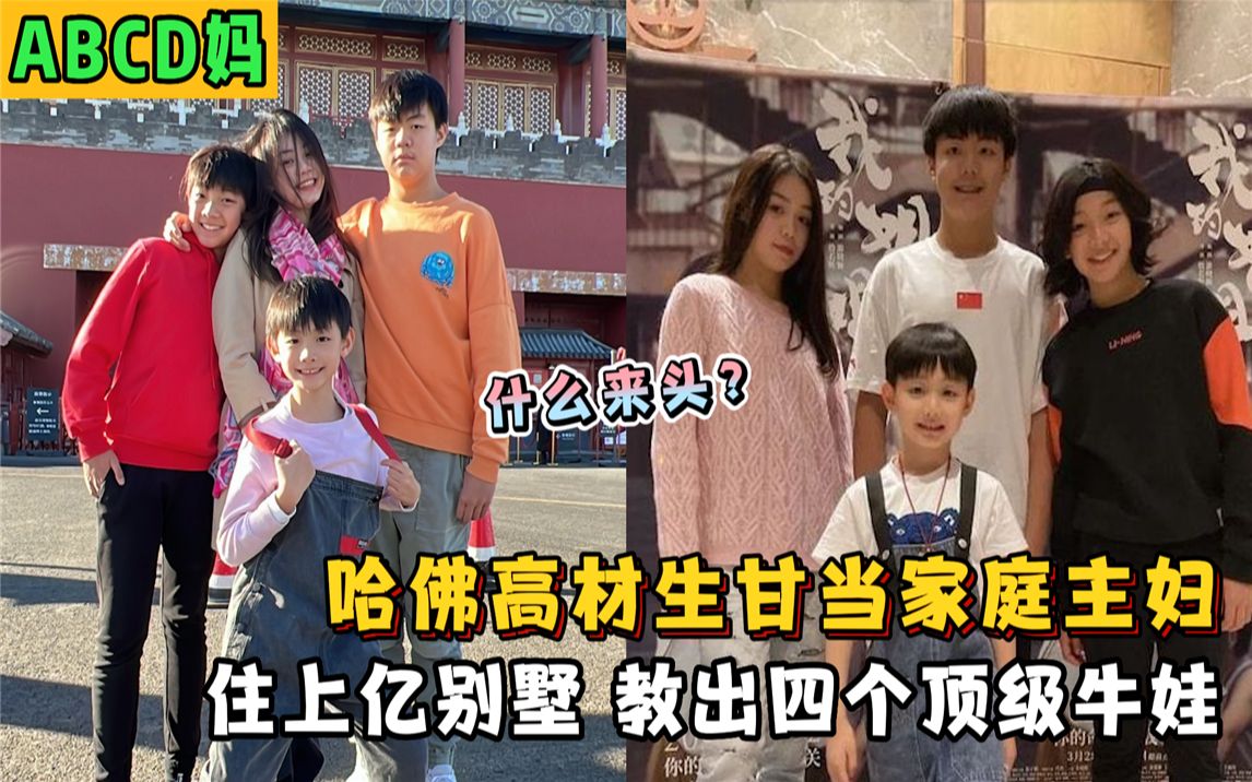 ABCD妈什么背景?住上亿别墅教出4个顶级牛娃,网友:壕无人性!