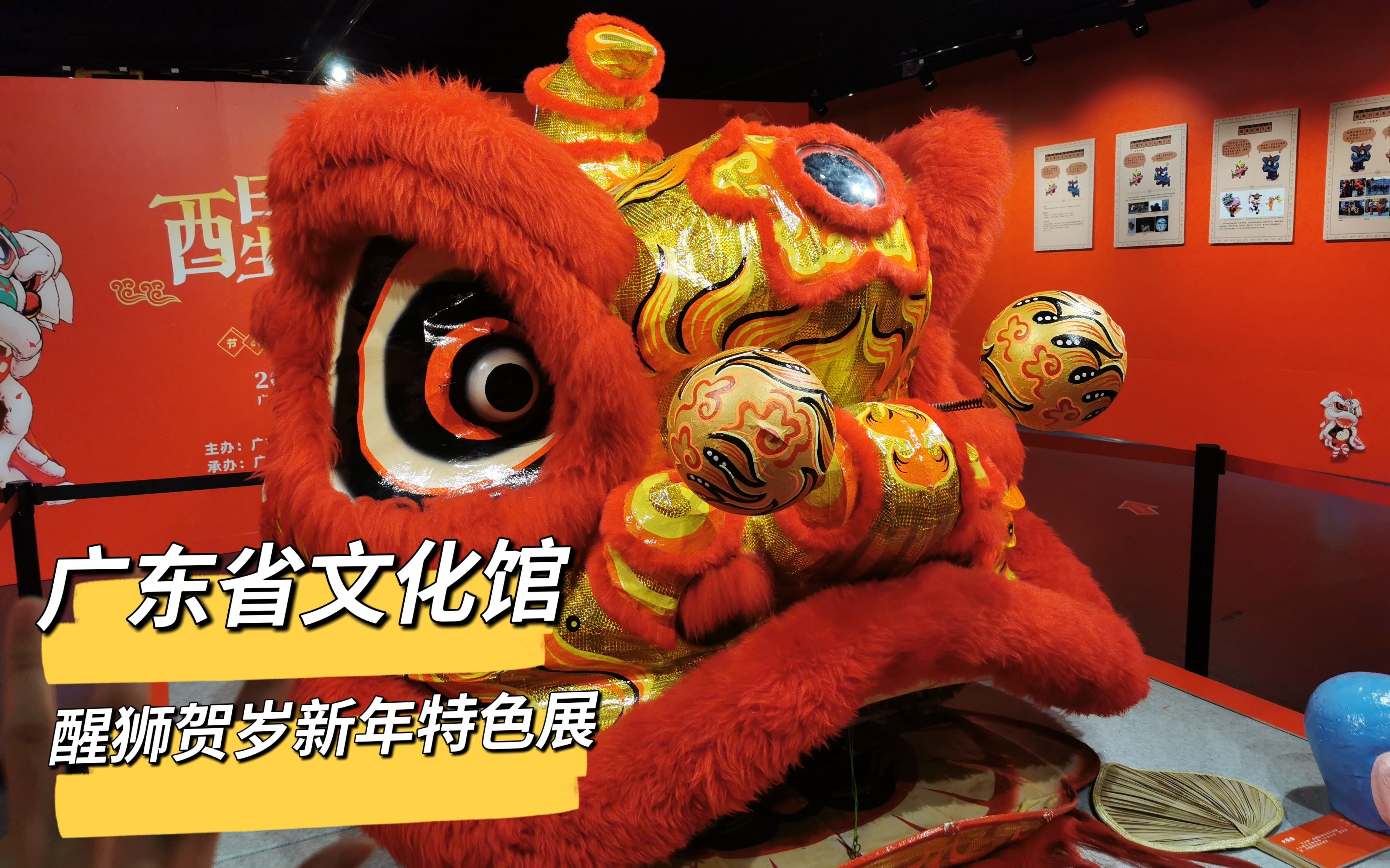 3分钟带你参观广东省文化馆“醒狮贺岁”专题展~