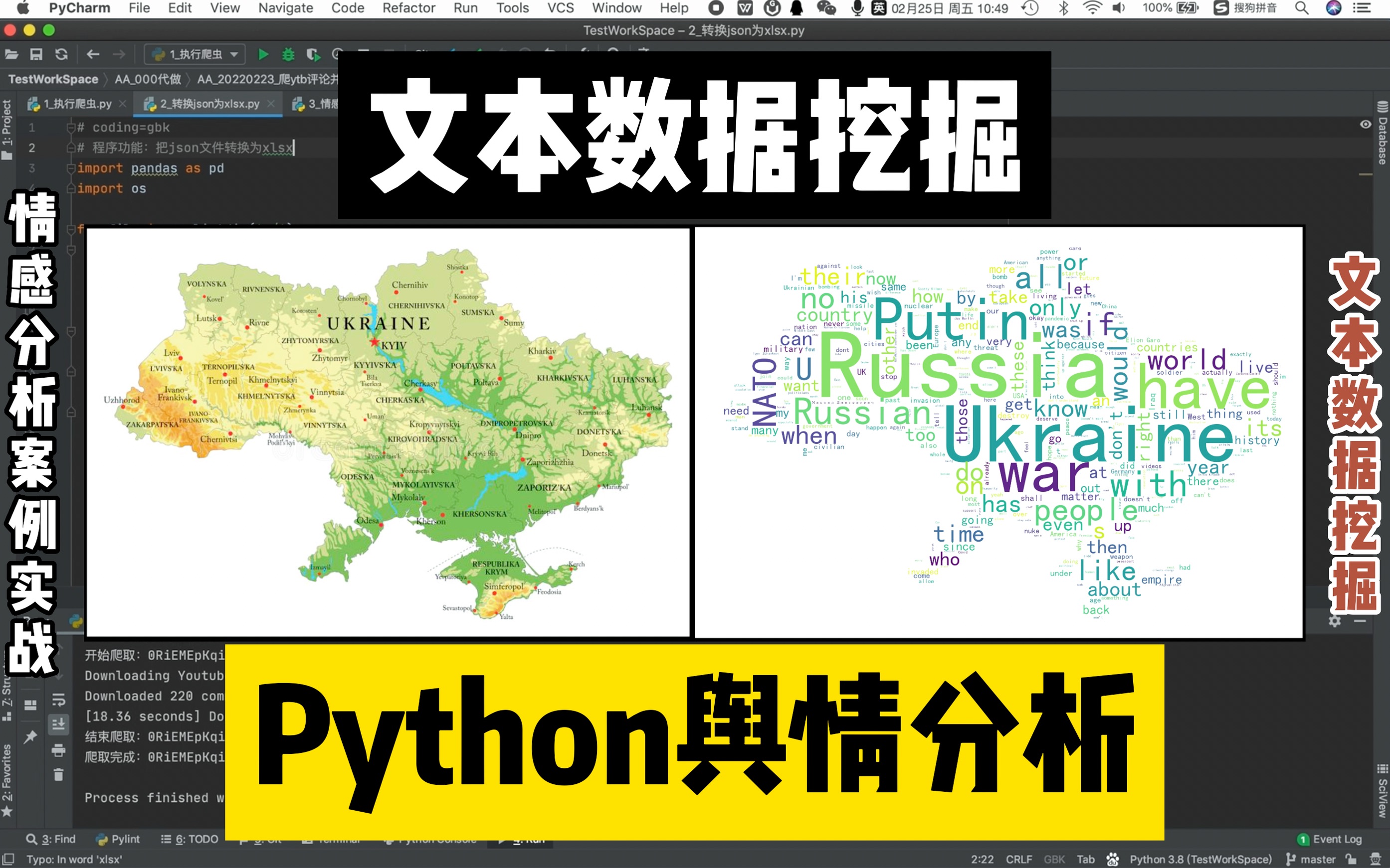 用python情感分析技术,文本挖掘网友关于乌克兰的评论数据!