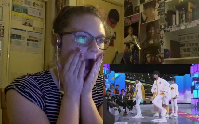 外国美女看tf家族快本玩跳舞机,《超人诞生日记》reaction 海外反应