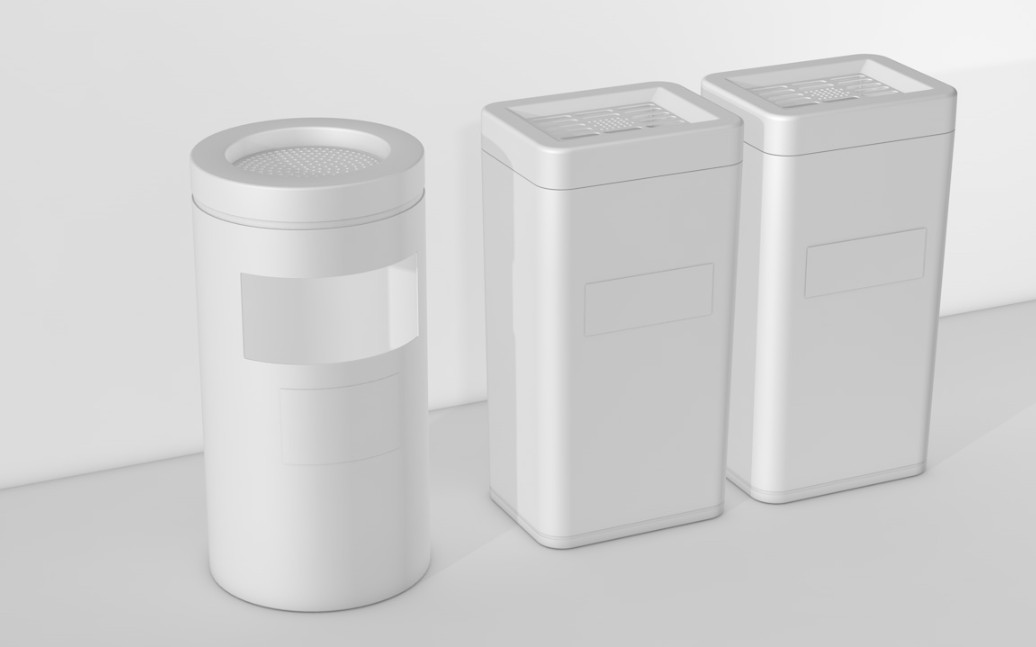 C4D垃圾桶建模白模标准渲染器渲染